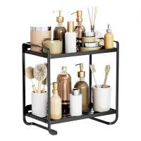 China 2-Tier Metal Spice Rack for Bathroom Kitchen Countertops Organizational Storage Holder for Small Spaces for Livingroom Narrow for sale