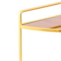 China 2 Tier Triangle Countertop Cosmetics Storage Rack Lipstick Perfume Lotion Makeup Organizer for Bathroom Corner Bedroom Dresser for sale