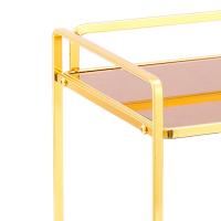 China Bathroom Countertop Organizer 2 Tier Metal Vanity Counter Skincare Shelf Home Storage Holder for Lotion Makeup Cosmetics Perfume for sale