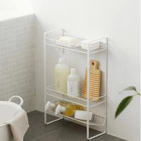 China Home 3 Tier Narrow Iron Storage Shelf Floor Standing Multifunctional Organizers Rack for Desktop Office Kitchen Bedroom Bathroom for sale