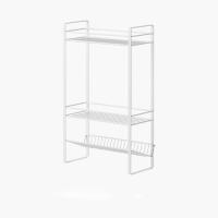 China Home 3 Tier Narrow Iron Storage Shelf Floor Standing Multifunctional Organizers Rack for Desktop Office Kitchen Bedroom Bathroom for sale