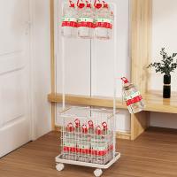 China Large Home Metal Mesh Laundry Rack Removable Wheels Double for Dirty Clothes Bedroom Storage Organizers for Bathroom Bedroom for sale