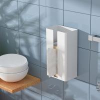 China Hot Sales Metal Kitchen Holder Rectangular Napkin Dispenser Box Bathroom Wall Mount Toilet Paper Magnetic Tissue Storage Shelf for sale