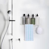 China Shower Caddy Organizer Shelf Adhesive Stainless Steel Shelves for Bathroom Storage No Drilling Wall Mounted Toiletries Basket for sale