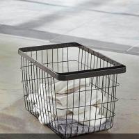 China Bathroom Metal Wire Frame Layered Organization Rack 2 Tier With Wheels Dirty Clothes Basket Removable Laundry Storage Cart for sale