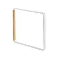 China Steel No Installation Foldable Wooden Handle Three Bar Design Bathroom Mesa Towel Rack Rag Dishcloth Hanging Holder Organizer for sale