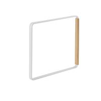 China Steel No Installation Foldable Wooden Handle Three Bar Design Bathroom Mesa Towel Rack Rag Dishcloth Hanging Holder Organizer for sale