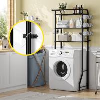 China Bathroom with Hooks Metal 3 Tier Over the Toilet Storage Rack Supplies Paper Roll Holder Towel Bathing Supplies Organizer Shelf for sale