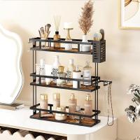 China New Iron Toilet Tissue Paper Roll Storage Holder Toilet Above Metal Drain Storage Rack with Magazine Bathroom Organization Shelf for sale