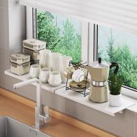 China Household Non-magnetic Punch-free Extended Version Kitchen Bathroom Sink Desktop Balcony Multi-functional Widened Storage Rack for sale