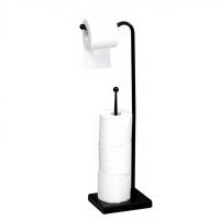 China Simplicity Metal Detachable Standing Double Tier Bathroom Toilet Tissue Rack & Paper Towel Holder Organization Storage Shelf for sale