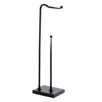 China Simplicity Metal Detachable Standing Double Tier Bathroom Toilet Tissue Rack & Paper Towel Holder Organization Storage Shelf for sale