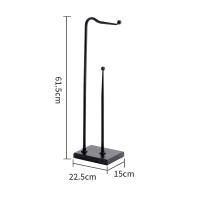 China Simplicity Metal Detachable Standing Double Tier Bathroom Toilet Tissue Rack & Paper Towel Holder Organization Storage Shelf for sale