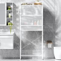China Bathroom Closestool Above With Cabinet Door Toilet Rack Adjustable Height Balcony Washing Machine Organization Storage Cabinet for sale