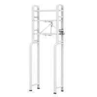 China Toilet Floor Type Black White Foldable 3 Layers Closestool Storage Rack Bathroom Accessories Towel Toiletry Organization Holder for sale
