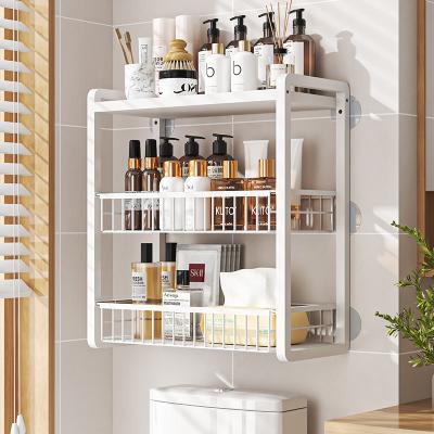 China Household Storage Organizer Self Rack Metal Box Above 3 Layer Laundry Toilet Bathroom Mounted Over Washing Machine Holder for sale