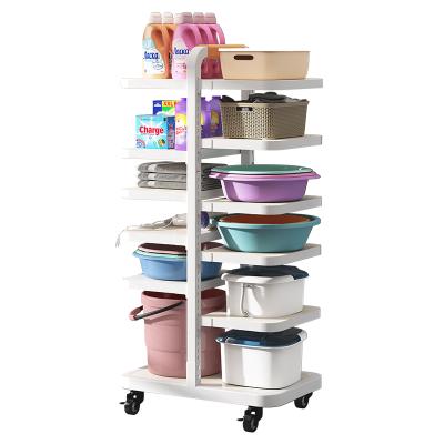 China 3-tier Standing Double Row Removable Display Storage Board Shelf Rack for Bathroom Kitchen Living Room Office Organizer Holder for sale