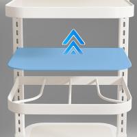China 3-tier Standing Double Row Removable Display Storage Board Shelf Rack for Bathroom Kitchen Living Room Office Organizer Holder for sale