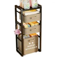 China Foldable Toy Storage Boxes Canvas Collapsible Baby Dirty Large 3 Tier Metal Modern Laundry Storage Cloth 3 Compartments Baskets for sale