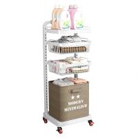 China Bathroom 3 Tier Wholesale Wire Collapsible Foldable Baby Custom Laundry Storage Cloth Separation Washing Baskets Bags with Wheel for sale