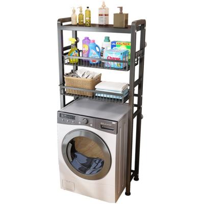 China Home Storage Holders & Racks Towel Sliding Bathroom Cabinet Basket Drawer Shower Accessories Organizer Washing Machine Shelf for sale