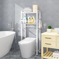 China 3 Layer Multipurpose Toilet Rack Organizer Shelf Bathroom Adjustable Shelves Over the Toilet Storage Rack with Towel Rack for sale