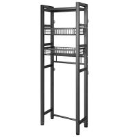 China 3 Layer Multipurpose Toilet Rack Organizer Shelf Bathroom Adjustable Shelves Over the Toilet Storage Rack with Towel Rack for sale