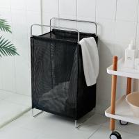 China 2022 Wholesale Large Nylon S304 Bathroom Kids Baby Foldable Collapsible Portable Fabric Dirty Laundry Basket with Handle for sale