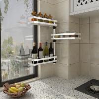 China Kitchen Wall-mounted 304 Stainless Steel Rotating Seasoning Rack(Double  Layer ) for sale