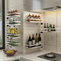 China Kitchen Wall-mounted 304 Stainless Steel Rotating Seasoning Rack(Double  Layer ) for sale