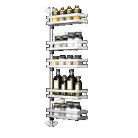 China Kitchen Wall-mounted 304 Stainless Steel Rotating Seasoning Rack(Double  Layer ) for sale
