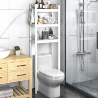 China 2021 High Quality Metal Multi-Layer Floor Shelf Standing Type Storage for above Bathroom Toilet for sale
