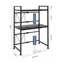 China Up and Down Left and Right Telescopic Adjustment Design Kitchen Microwave Oven Rack Stackable and Retractable Storage Rack for sale