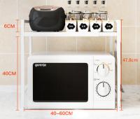 China Up and Down Left and Right Telescopic Adjustment Design Kitchen Microwave Oven Rack Stackable and Retractable Storage Rack for sale