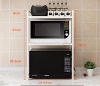 China Up and Down Left and Right Telescopic Adjustment Design Kitchen Microwave Oven Rack Stackable and Retractable Storage Rack for sale