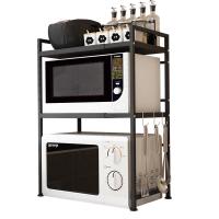 China Microwave Stand Oven Rack Expandable Countertop Kitchen Utensils Tableware Storage Carbon Steel Over Shelf Countertop 3 Tier for sale