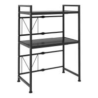 China Microwave Stand Oven Rack Expandable Countertop Kitchen Utensils Tableware Storage Carbon Steel Over Shelf Countertop 3 Tier for sale