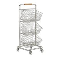 China 304 Stainless Steel Double Tier Modern Laundry Basket Detachable Storage Unit for Women's Clothing for Bathroom Balcony for sale