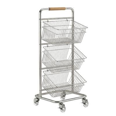 China 304 Stainless Steel Double Tier Modern Laundry Basket Detachable Storage Unit for Women's Clothing for Bathroom Balcony for sale