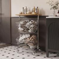 China 304 Stainless Steel JZX ZX-KP Modern Transparent Laundry Basket with Lid and Legs for Baby Underwear Storage for sale