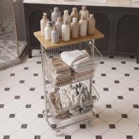 China 304 Stainless Steel JZX ZX-KP Modern Transparent Laundry Basket with Lid and Legs for Baby Underwear Storage for sale