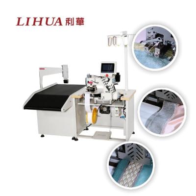 China LH-373 Vorhang nahmaschine curtain multi needle splicing machine track box type cloth belt sewing machine for sale