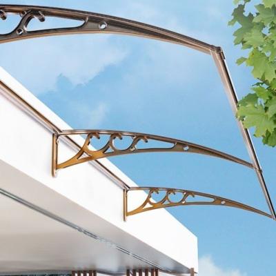 China Polycarbonate Waterproof Window Canopy 1000mm Width with Aluminum Bracket - 99% UV Protection & 80% Light Transmission for sale