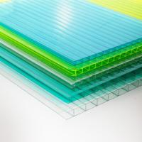 China Weather Resistant PC Plastic Hollow Sheet 3-18mm Thickness for Bus Shelter Canopy Carport Roofing for sale