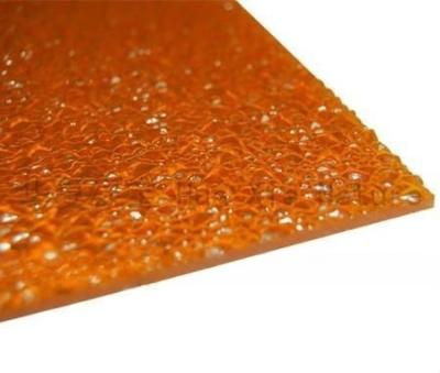 China 1.6mm-18mm Crystal Embossed Polycarbonate Sheet with 88% Light Transmission for Upholstery and Skylights for sale