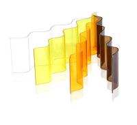 China UV Corrugated Polycarbonate Roofing Sheets 0.7mm-2.5mm Thickness with 760-1050mm Width Options for sale