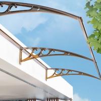 China Chemical Pressure Treated PC Sheet Awning Canopy 2-6mm Thickness for Bus Station and Window Covering for sale