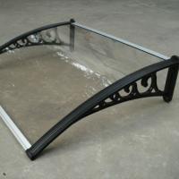 China Clear Polycarbonate Door Canopy & Awnings with 80% Light Transmission - 600mm to 1500mm Sizes for sale