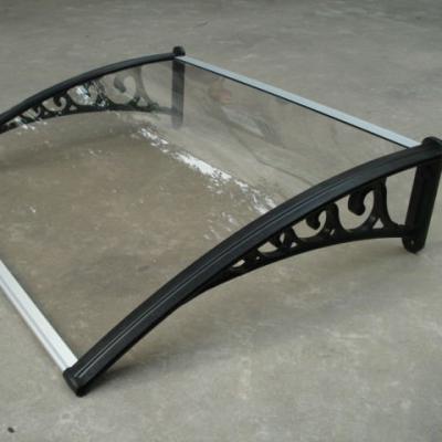 China Clear Polycarbonate Door Canopy & Awnings with 80% Light Transmission - 600mm to 1500mm Sizes for sale