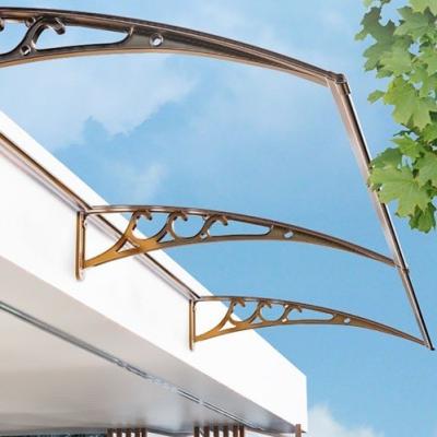 China 600mm White Awning Bracket for Polycarbonate Sail Material Door Canopy - 80% Light Transmission, Wind Resistant Design for sale